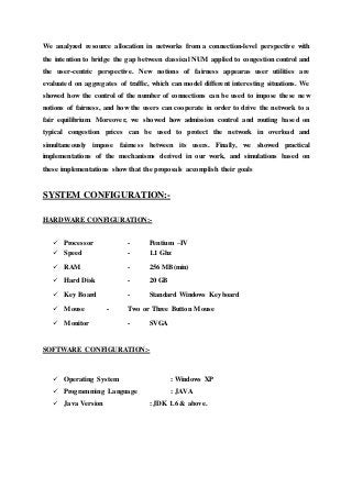 2014 IEEE JAVA NETWORKING COMPUTING PROJECT Network resource allocation for users with multiple ...