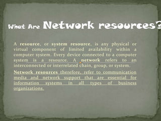 Network resources | PPTX