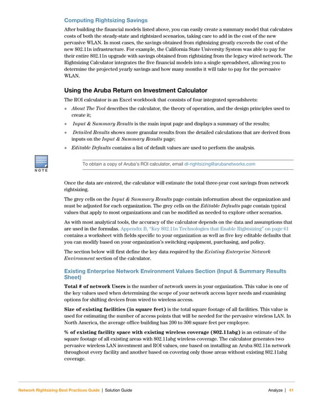 Network Rightsizing Best Practices Guide | PDF