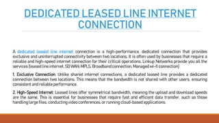 Dedicated Leased Line Internet Connection | PPTX