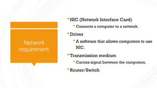 Computer network ppt based on Oxford AQA IGCSE CS curriculum | PPTX