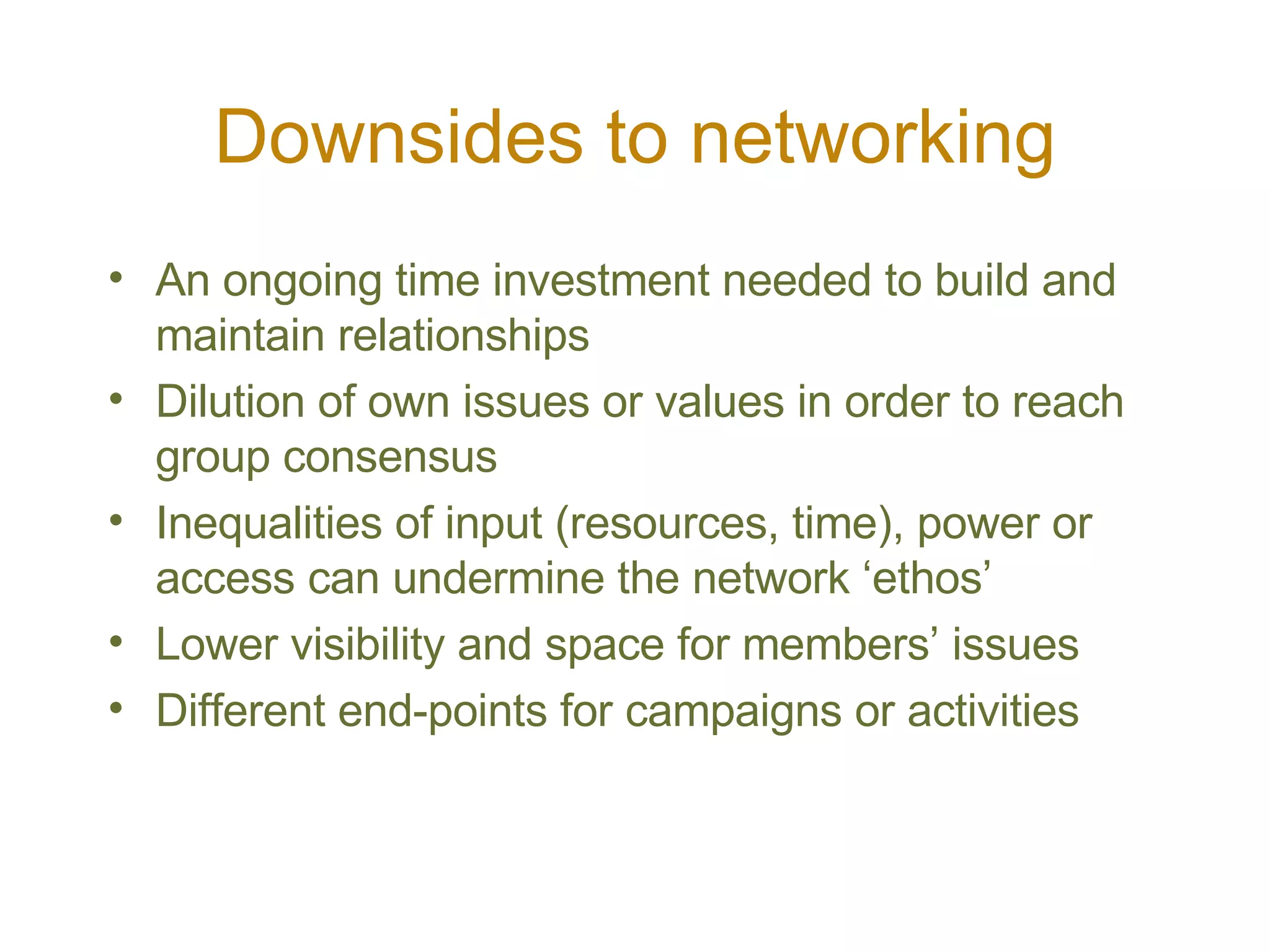 Networks and advocacy | PPT