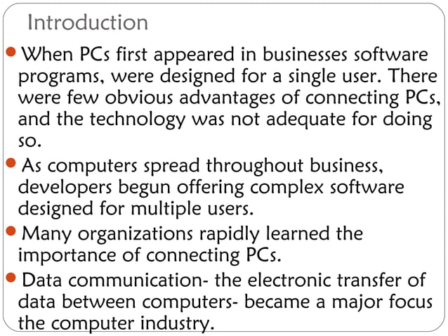 Networks and telecommunication technologies basics | PPT