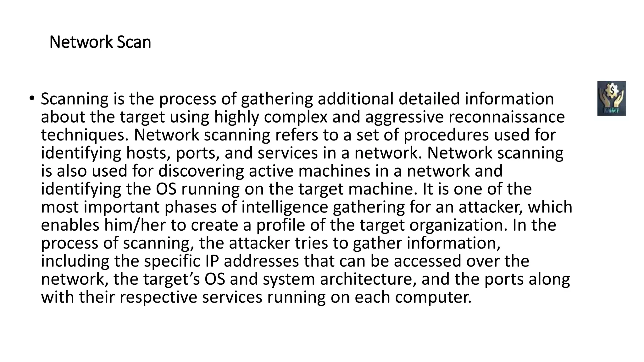 Network scan | PPTX | Operating Systems | Computer Software and ...