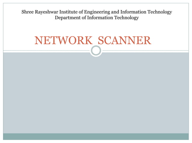 Network scanner | PPT