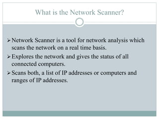 Network scanner | PPT