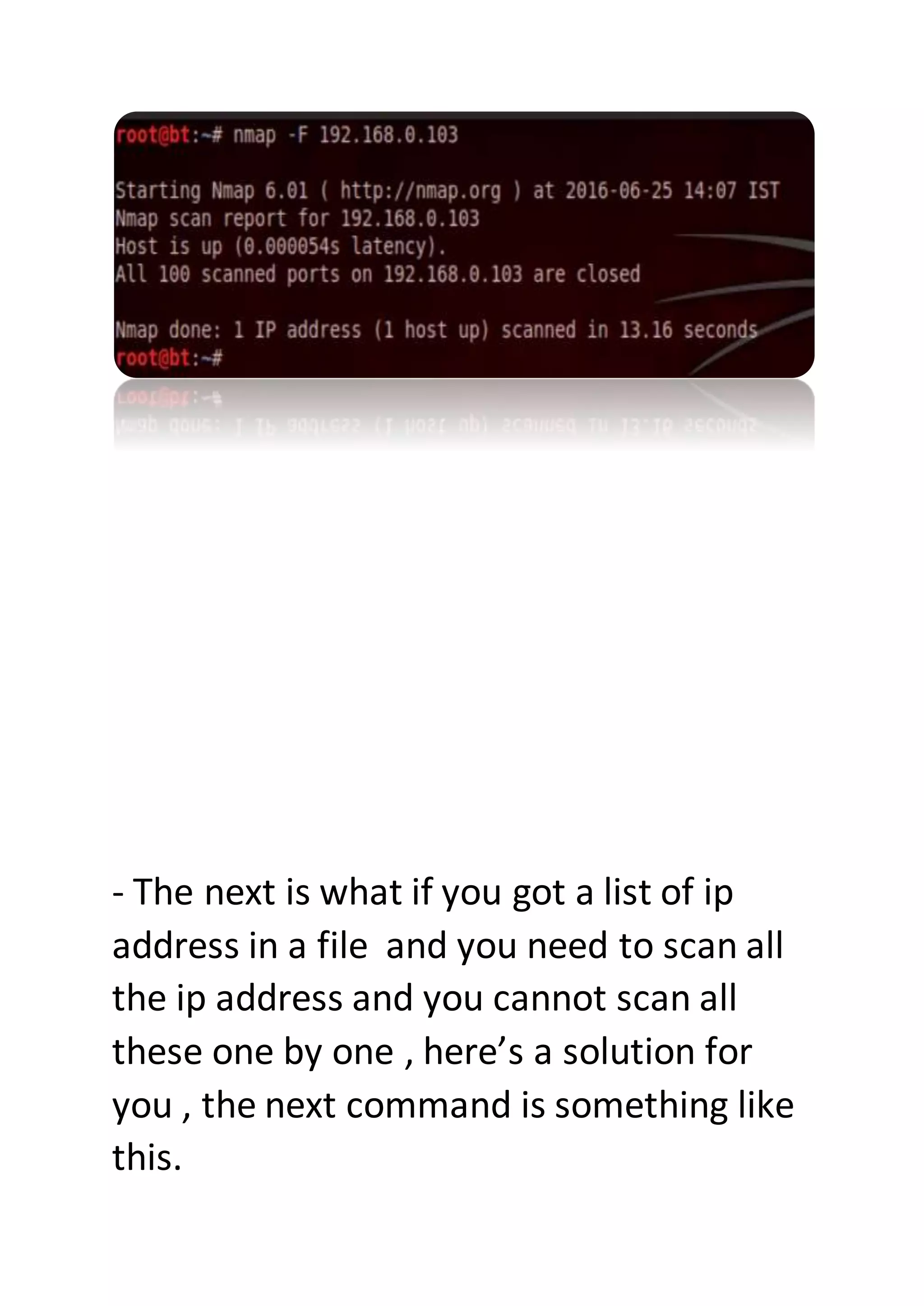 Network Scanning With Nmap Docx Operating Systems Computer