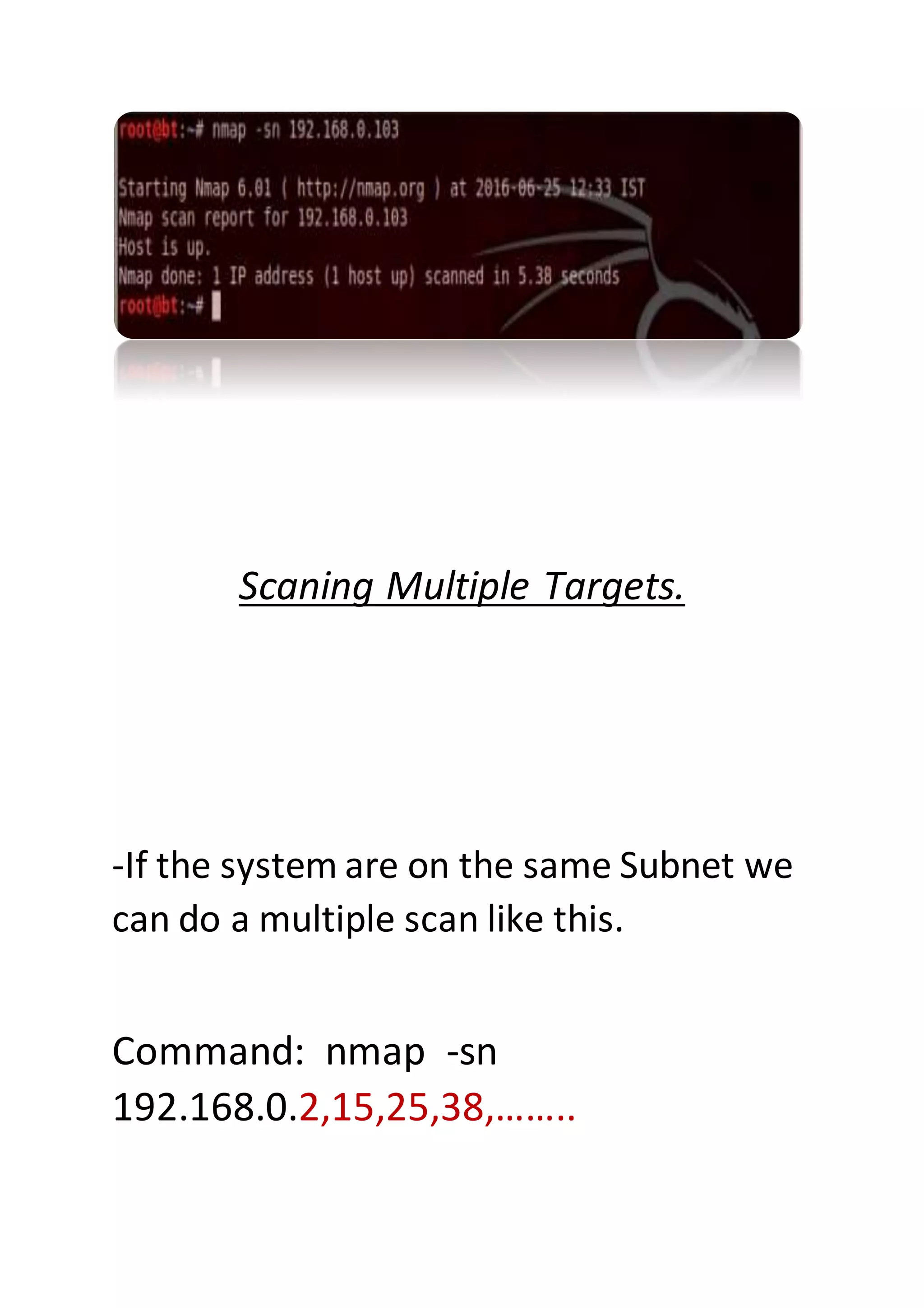 Network scanning with nmap | DOCX | Operating Systems | Computer Software and Applications