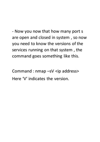 Network scanning with nmap | DOCX
