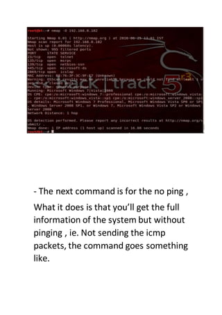 Network scanning with nmap | DOCX