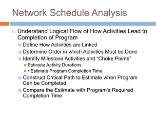 Network Schedule Analysis | PPTX