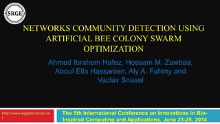 Networks community detection using artificial bee colony swarm ...