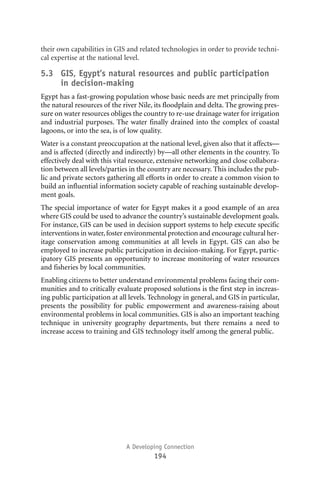Geographic Information Systems (GIS) in Egypt to support natural resource management and local ...