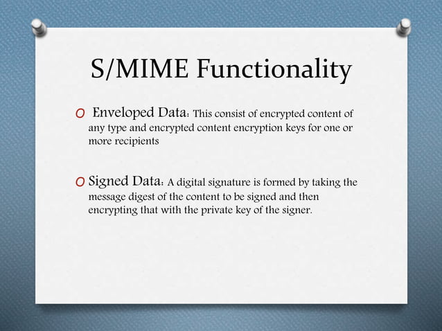 S/MIME & E-mail Security (Network Security) | PPTX | Email | Internet