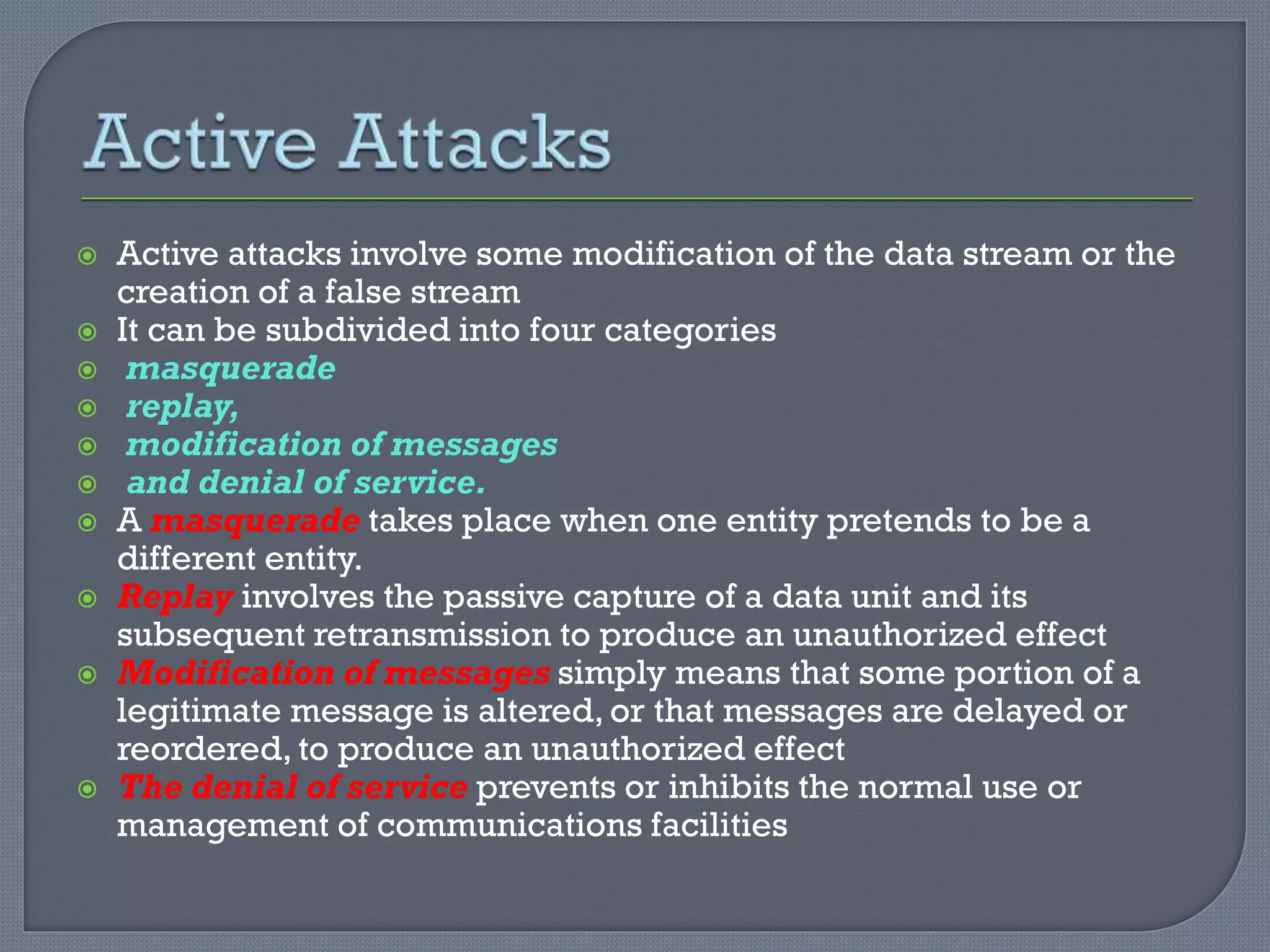 Network security - OSI Security Architecture | PDF