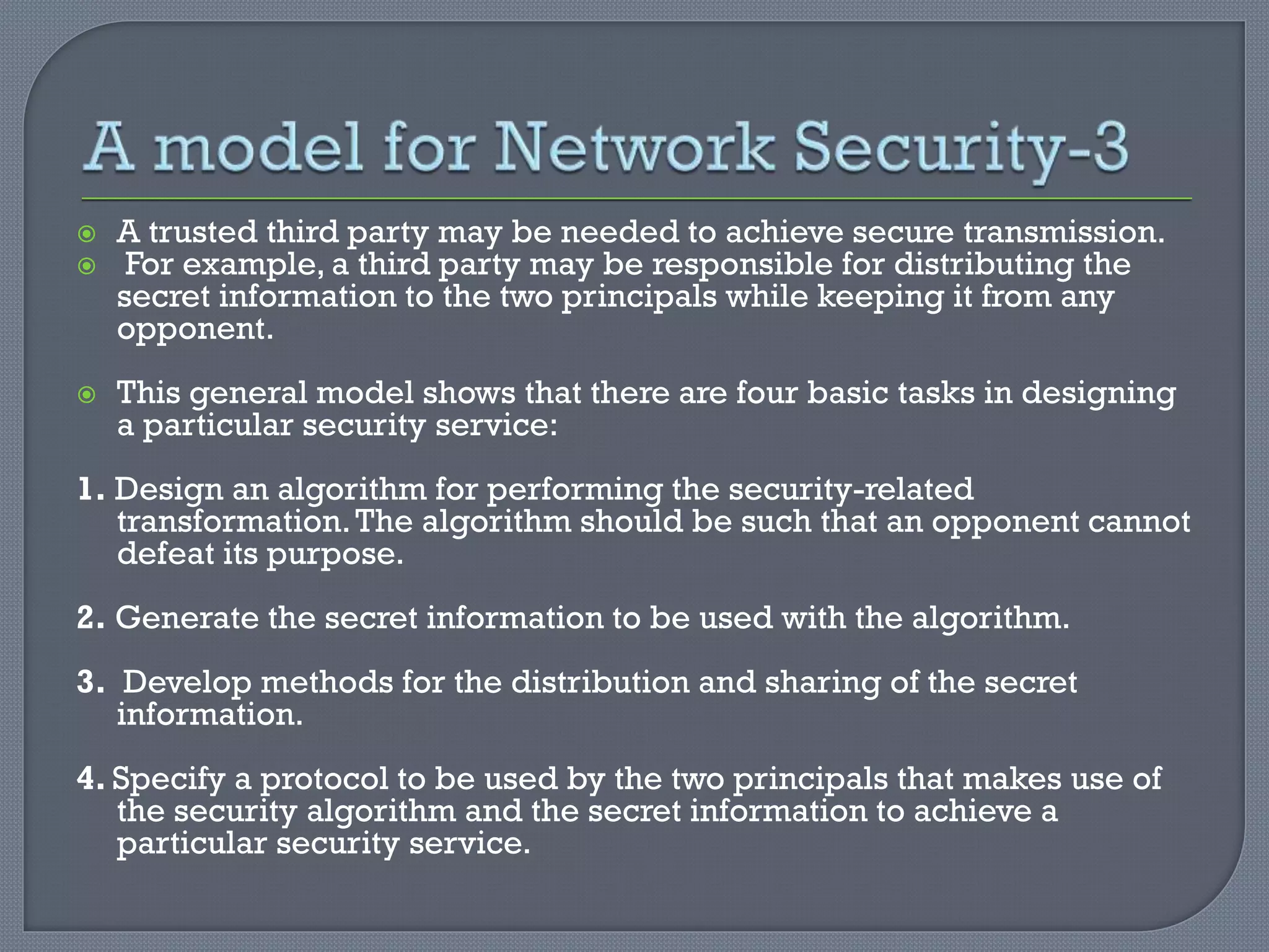 Network security - OSI Security Architecture | PDF