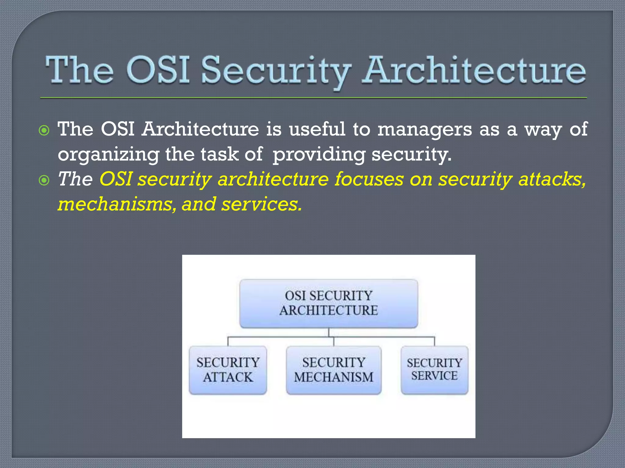 Network security - OSI Security Architecture | PDF