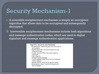 Network security - OSI Security Architecture | PDF