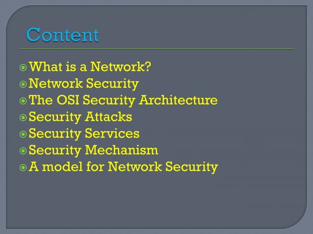 Network security - OSI Security Architecture | PPT