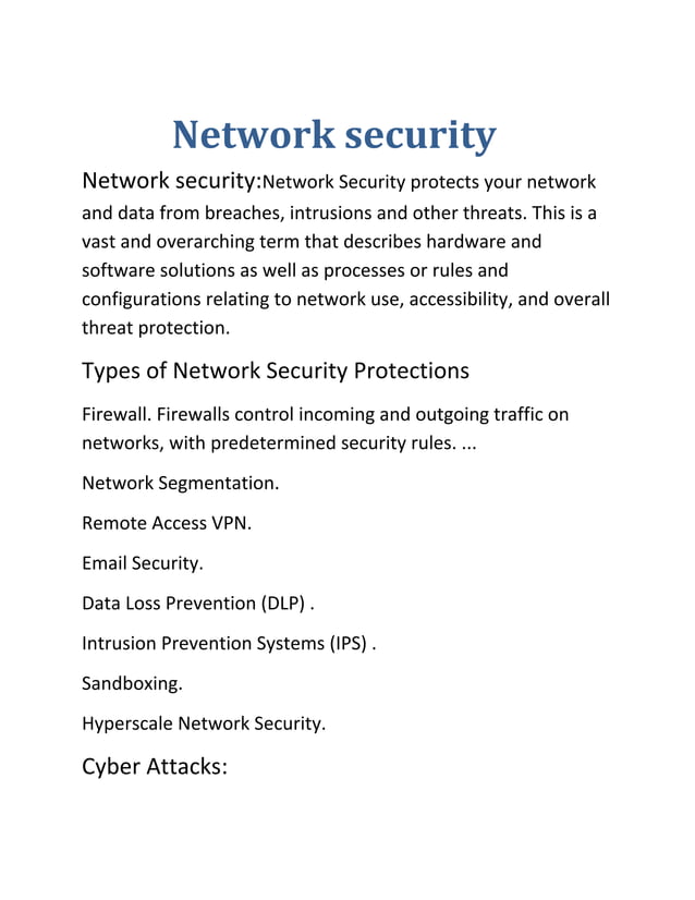 Network security | PDF