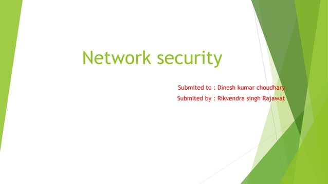 Network security.pptx | Information and Network Security | Computing