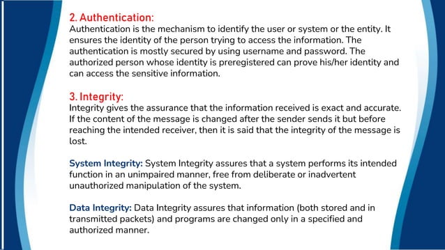 Principles of Network Security-CIAD TRIAD | PPTX | Information and Network Security | Computing
