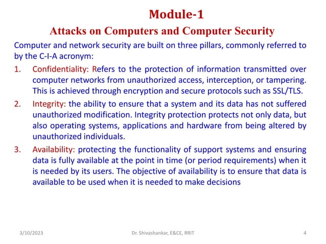 Network Security-Module_1.pdf | Technology & Computing
