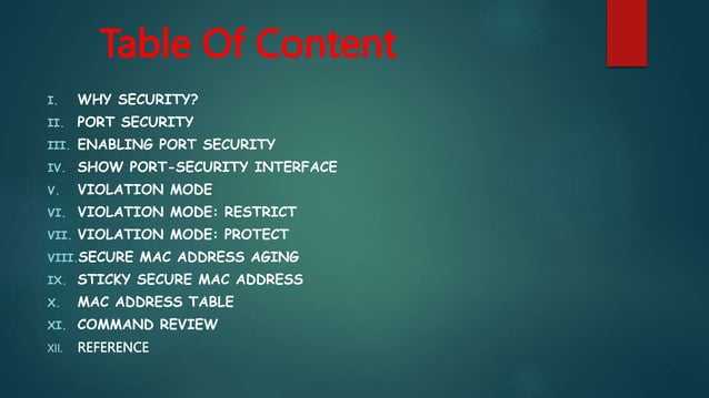 Network Security- port security.pptx | Operating Systems | Computer Software and Applications