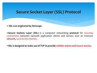 Network Security- Secure Socket Layer | PPTX