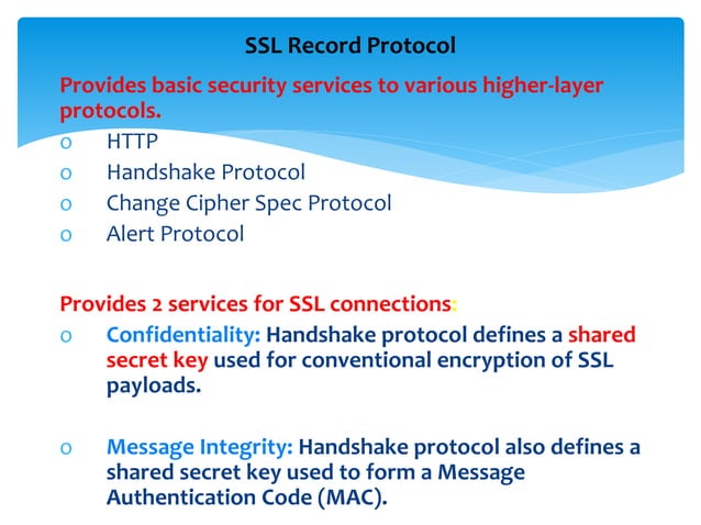 Network Security- Secure Socket Layer | PPTX