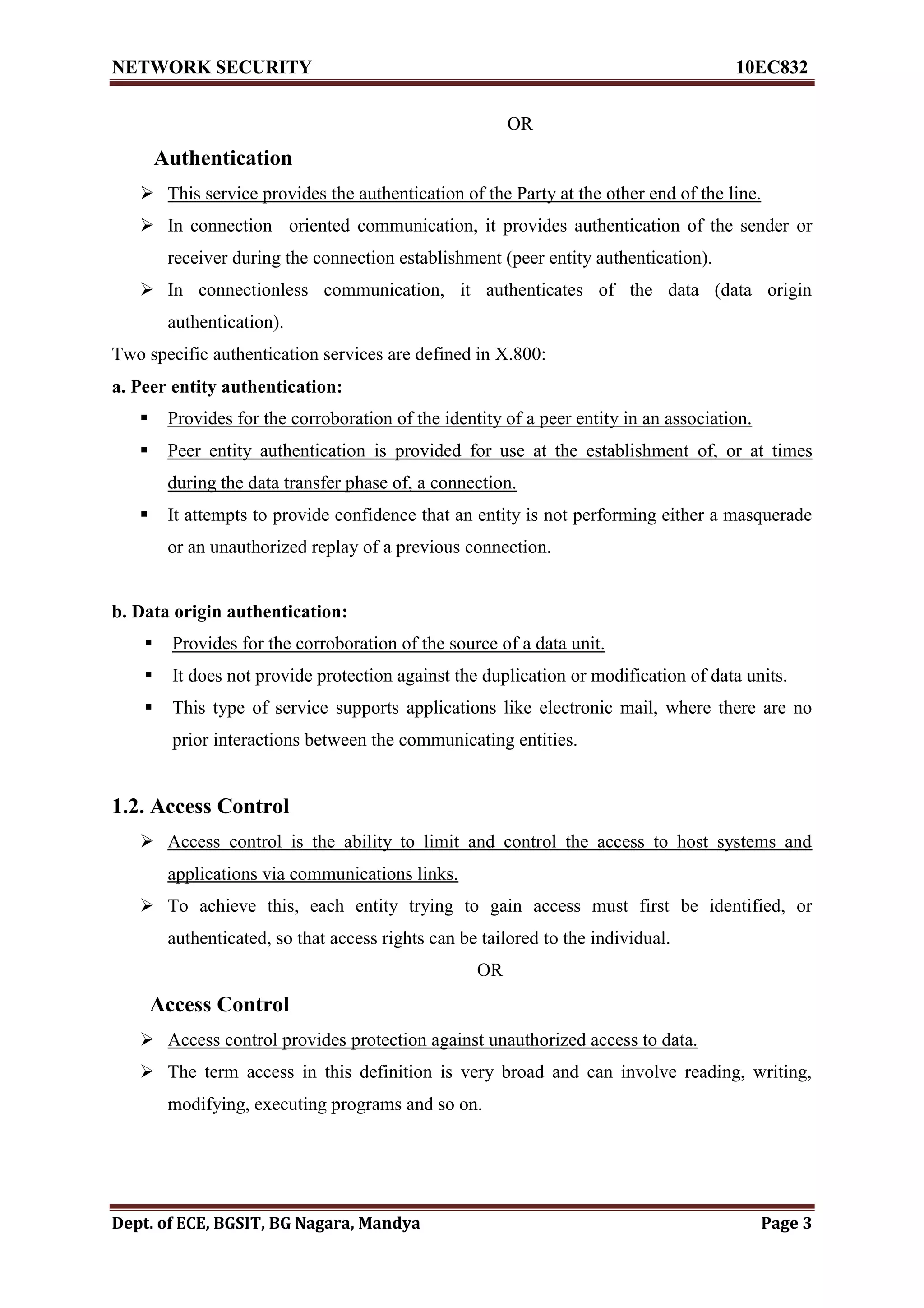 Network security 10EC832 vtu notes | PDF | Information and Network ...