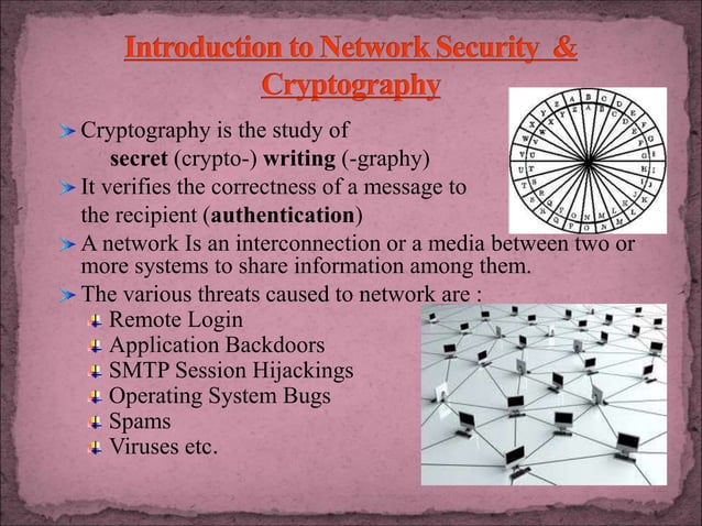 Network Security and Cryptography | PPT