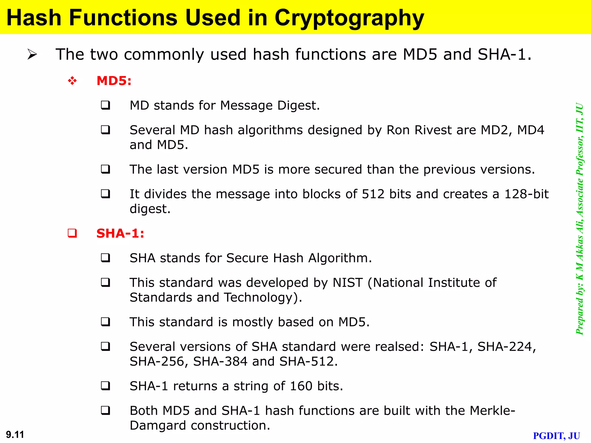 Network Security Cryptographic Hash Function Ppt Databases