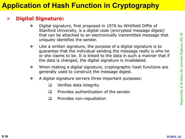 Network security cryptographic hash function | PPT Network security cryptographic hash function | PPT
