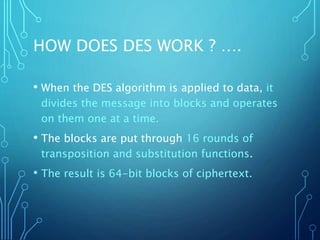 Data Encryption Standard (DES) | PPTX