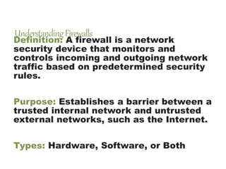 Network Security Firewall(Basics of Firewall) | PPTX | Information and ...