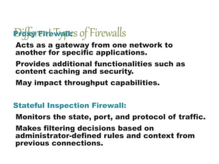 Network Security Firewall(Basics of Firewall) | PPTX | Information and Network Security | Computing