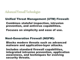 Network Security Firewall(Basics of Firewall) | PPTX | Information and Network Security | Computing