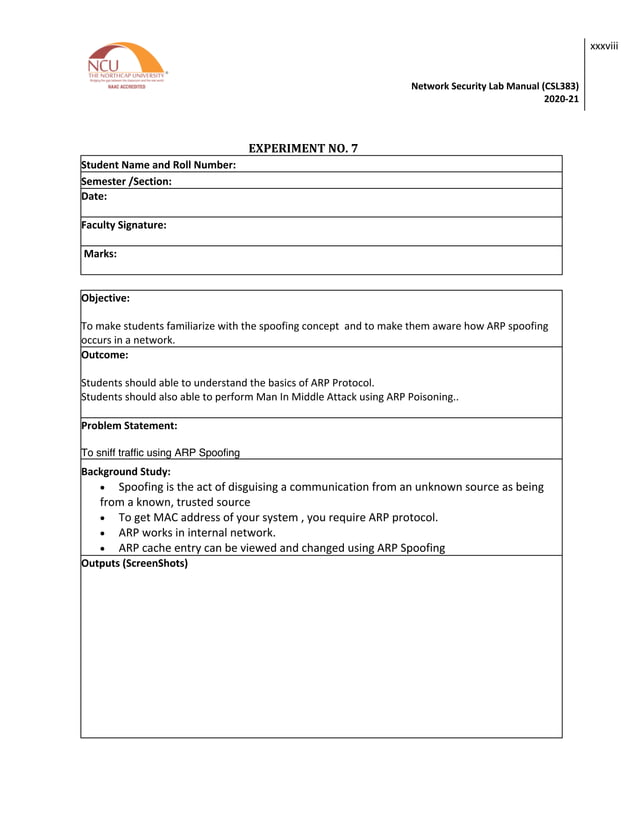 Network Security LabNetwork Security Lab | PDF