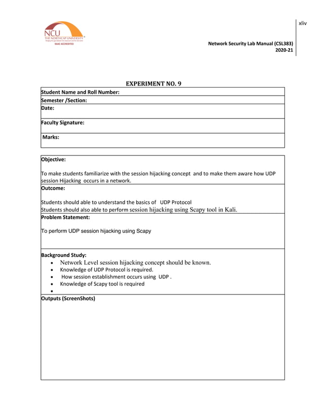 Network Security LabNetwork Security Lab | PDF