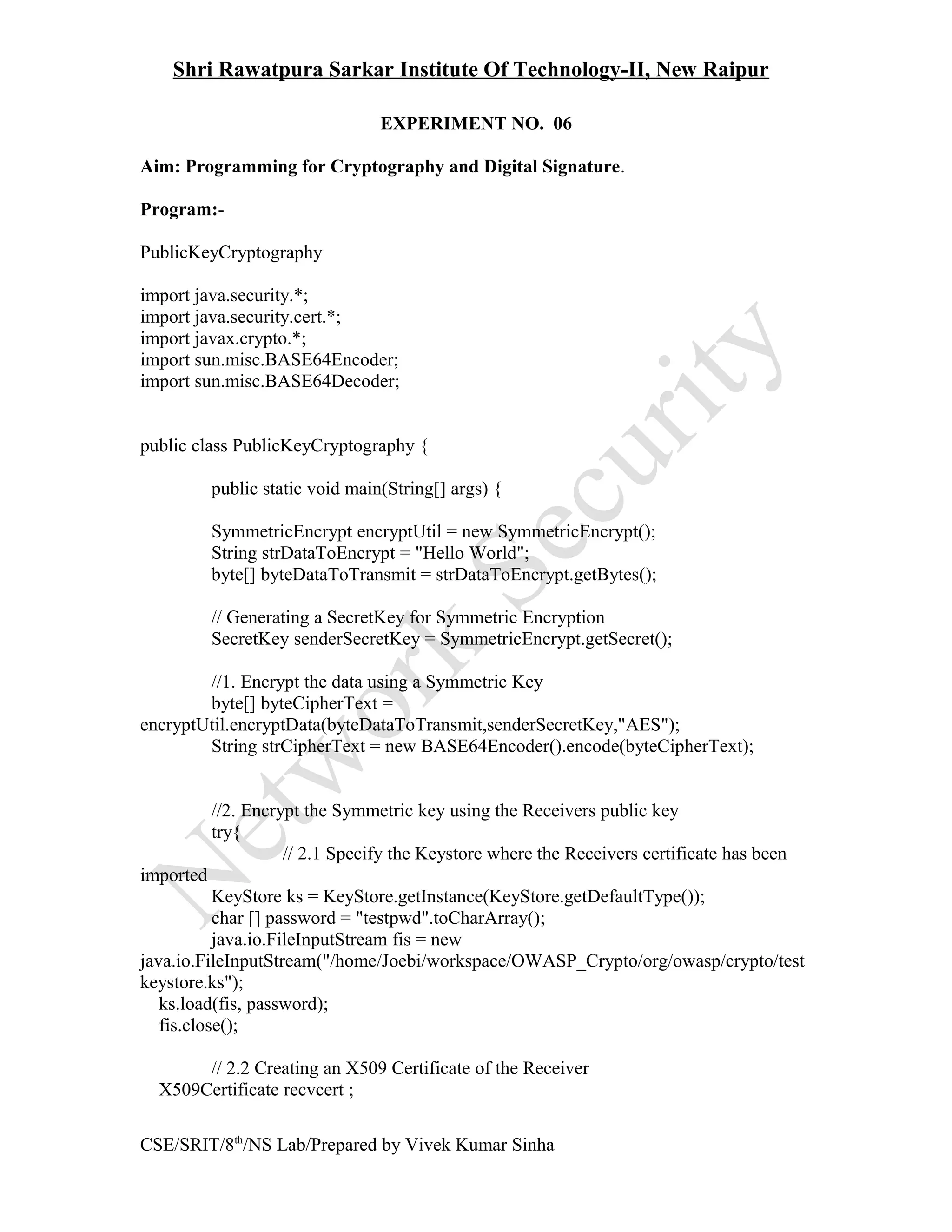 Network security Lab manual | DOC