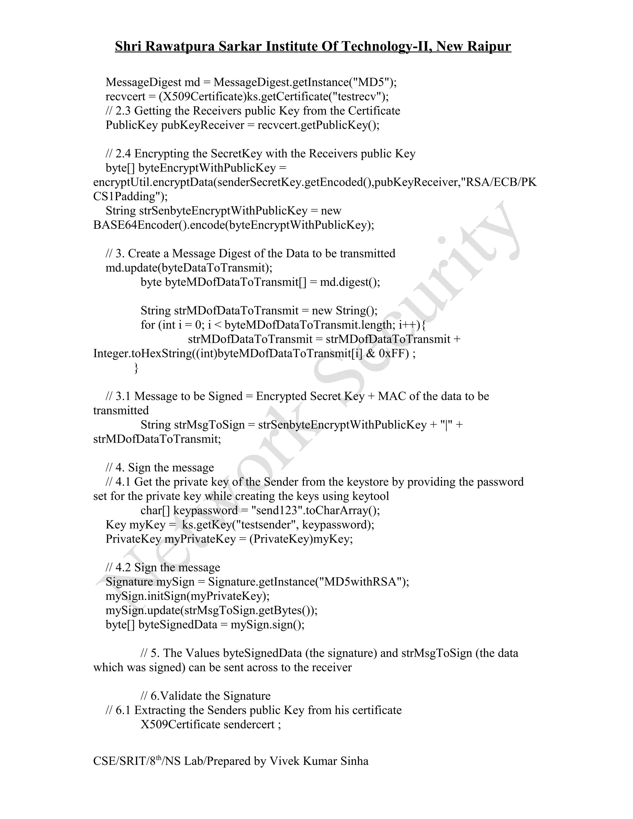 Network security Lab manual | DOC