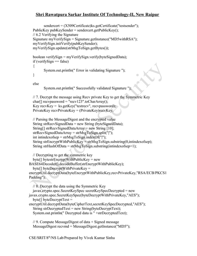 Network security Lab manual | DOC