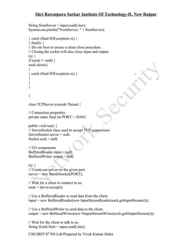 Network security Lab manual | DOC