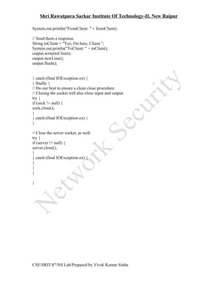 Network security Lab manual | DOC