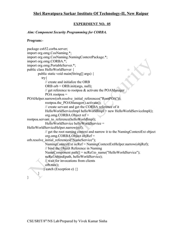 Network security Lab manual | DOC