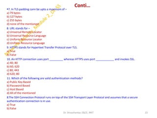 Network Security_Module_2_Dr Shivashankar | PDF