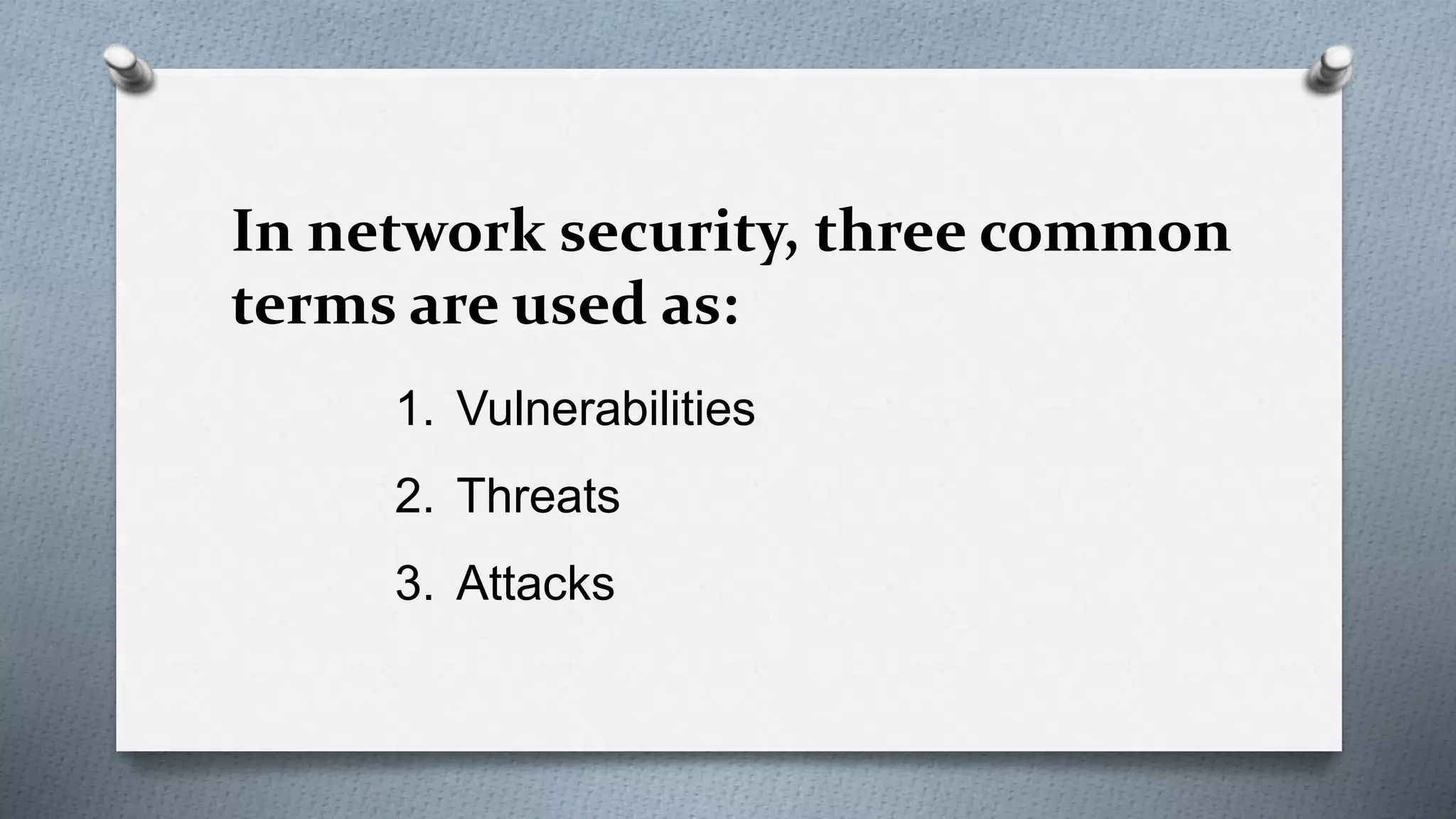 Network Security Vulnerabilities Threats And Attacks Pptx
