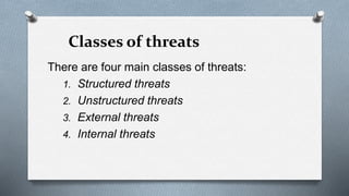 Network security (vulnerabilities, threats, and attacks) | PPTX