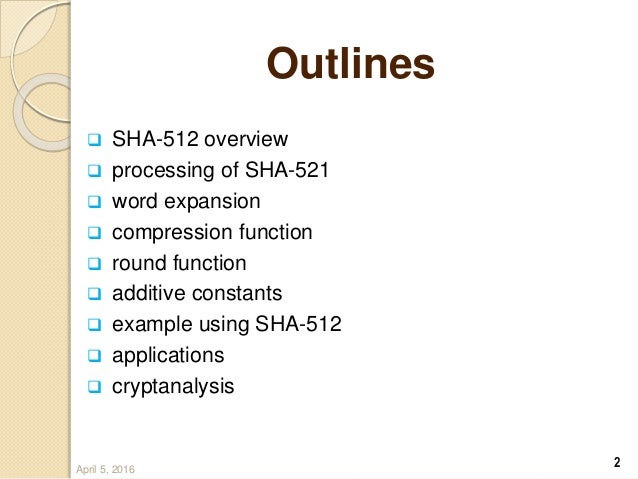 Secure Hash Algorithm Sha 512